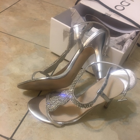 Aldo | Shoes | Super Cute Rhinestone Aldo Heeled Sandals | Poshmark